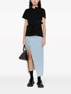 Comme Des Garçons Ruched T-shirt - Black