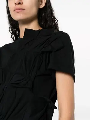 Comme Des Garçons Ruched T-shirt - Black