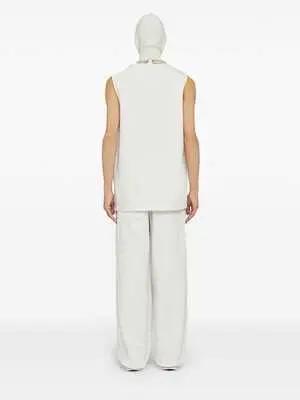 JIL SANDER Tapered Cotton Trousers - White