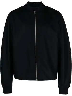 JIL SANDER Zip-up Wool Bomber Jacket