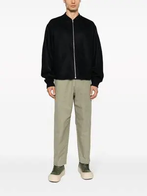 JIL SANDER Zip-up Wool Bomber Jacket