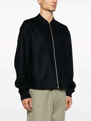 JIL SANDER Zip-up Wool Bomber Jacket