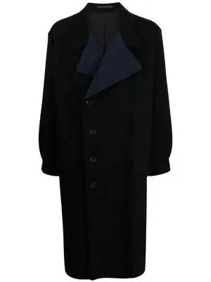 Yohji Yamamoto Felted Notched-lapel Trench Coat