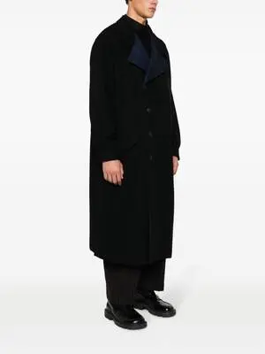 Yohji Yamamoto Felted Notched-lapel Trench Coat