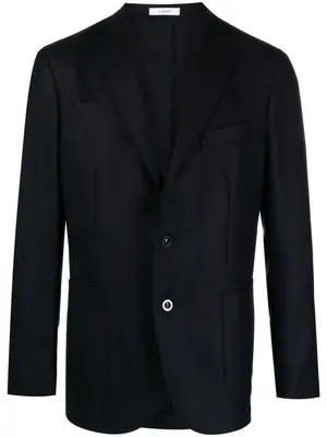 Boglioli Single-breasted Virgin Wool Blazer - Blue
