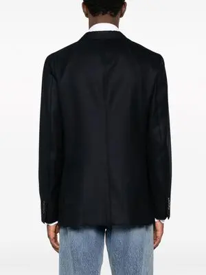 Boglioli Single-breasted Virgin Wool Blazer - Blue