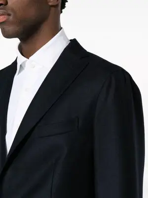 Boglioli Single-breasted Virgin Wool Blazer - Blue