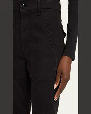 AMO Easy Straight Army Trousers - Black