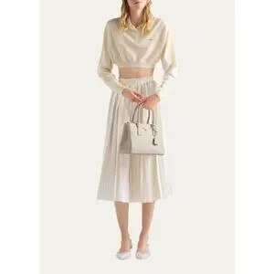 Prada Sfumato Galleria Medium Top-handle Bag - Talco