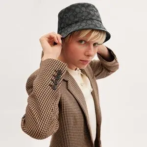 COACH Signature Jacquard Bucket Hat - Charcoal