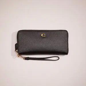 COACH Restored Continental Wallet Brass/black