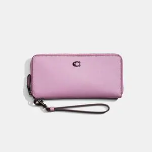 COACH Restored Continental Wallet Pewter/violet Orchid