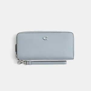 COACH Restored Continental Wallet Silver/grey Blue