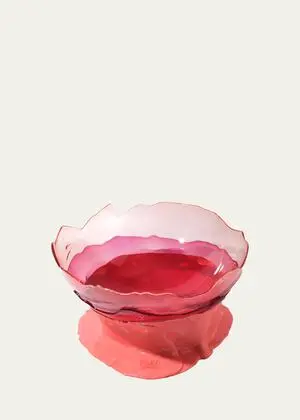 CORSI Big Collina Vase, Fish Design By Gaetano Pesce - Clear Light Ruby/