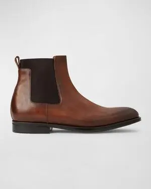 Bruno Magli Byron Leather Chelsea Boots - Cognac | Editorialist display picture 3