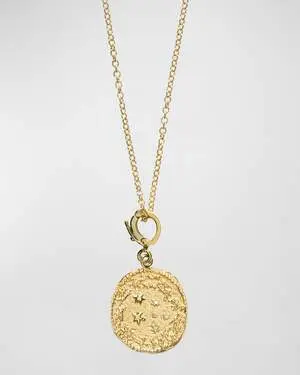 AZLEE Zodiac Small Diamond Coin Necklace - One-color