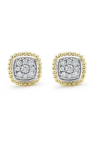 Lagos Rittenhouse Pavé Diamond Stud Earrings - Silver