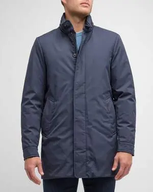 MOORER Topcoat With Stowaway Hood