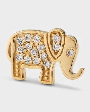 SYDNEY EVAN Sydney Evan 14k Yellow Gold Diamond Elephant Stud Earring Yg