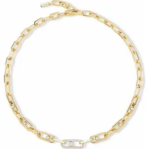 Messika Move Link Diamond Necklace - Yellow Gold