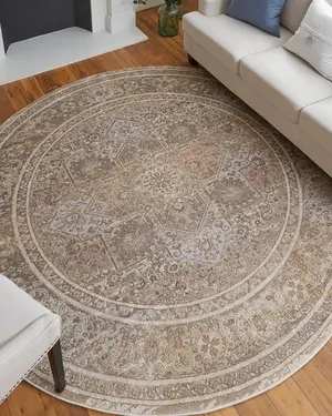 FEIZY Celene Cel39kxf Round Area Rug, 7'9 X 7'9