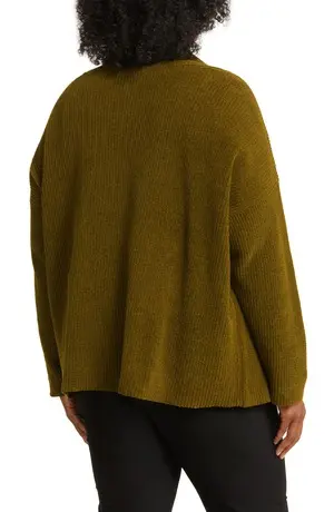 Eileen Fisher Cowl Neck Organic Cotton Sweater