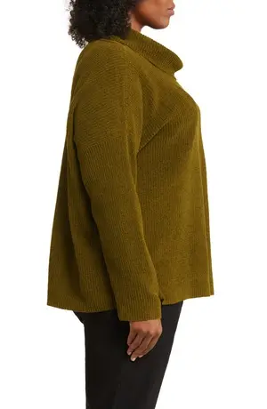 Eileen Fisher Cowl Neck Organic Cotton Sweater
