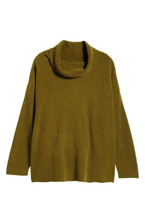 Eileen Fisher Cowl Neck Organic Cotton Sweater