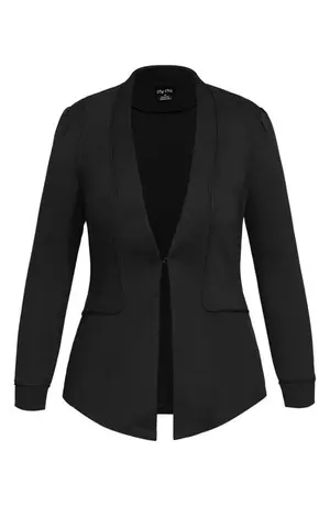 City Chic Piping Ponté Knit Jacket