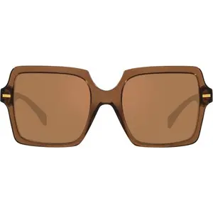 Versace Versace 55mm Square Sunglasses Transparent