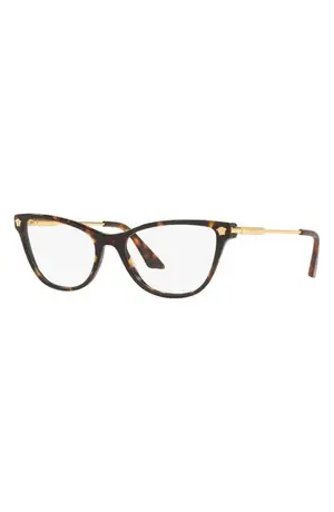 Versace 54mm Cat Eye Eyeglasses - Havana