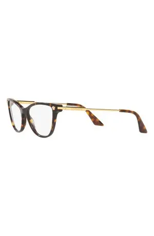 Versace 54mm Cat Eye Eyeglasses - Havana