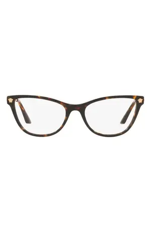 Versace 54mm Cat Eye Eyeglasses - Havana