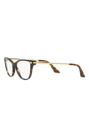 Versace 54mm Cat Eye Eyeglasses - Havana