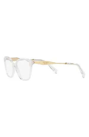 Prada 52mm Butterfly Eyeglasses - Crystal