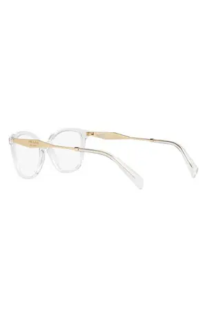 Prada 52mm Butterfly Eyeglasses - Crystal