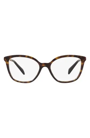 Prada Prada 52mm Butterfly Eyeglasses Tortoise