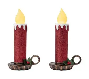 MR. CHRISTMAS 10' Set Of 2 Led Resin Candles Ed - One-color