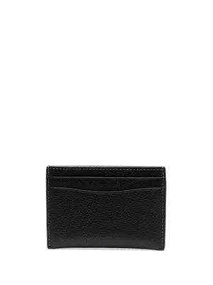 COACH Logo-plaque Leather Cardholder - Black