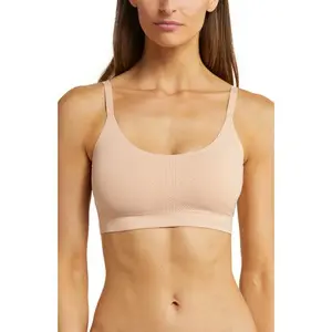 Chantelle Smooth Comfort Seamless Padded Bralette Clay Beige