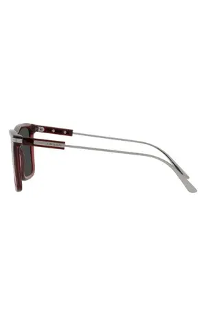 Prada 58mm Polarized Rectangular Sunglasses