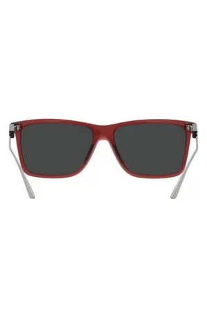 Prada 58mm Polarized Rectangular Sunglasses