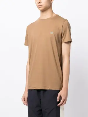 Lacoste Logo-embroidered Cotton T-shirt