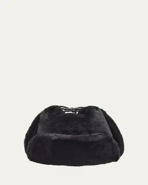 Pologeorgis Merino Shearling Trapper Hat Coco