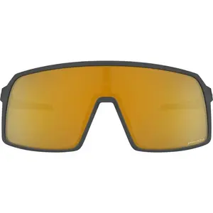 Oakley 60mm Wrap Shield Sunglasses - Matte Carbon/prizm 24k
