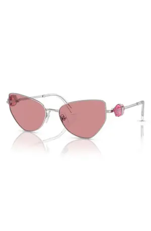 SWAROVSKI 57mm Irregular Sunglasses