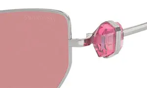 SWAROVSKI 57mm Irregular Sunglasses