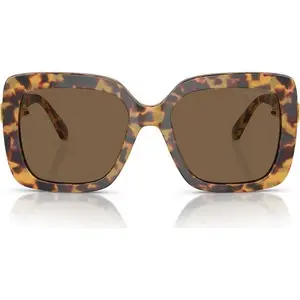 SWAROVSKI 55mm Square Sunglasses - Lite Havana