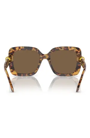 SWAROVSKI 55mm Square Sunglasses - Lite Havana