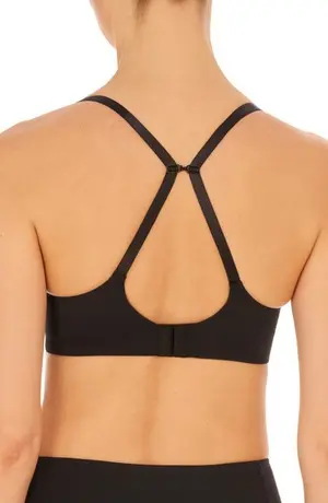 Natori Liquid Underwire Balconette Push-up Bra - Black